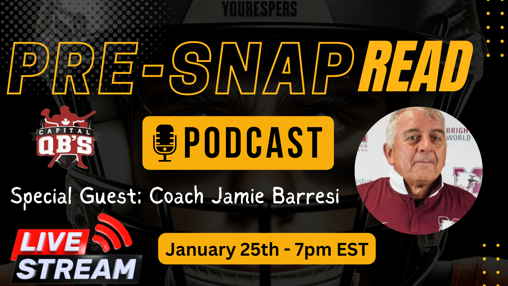 Pre Snap Read Podcast with Special Guest Coach Jamie Barresi | Capital ...
